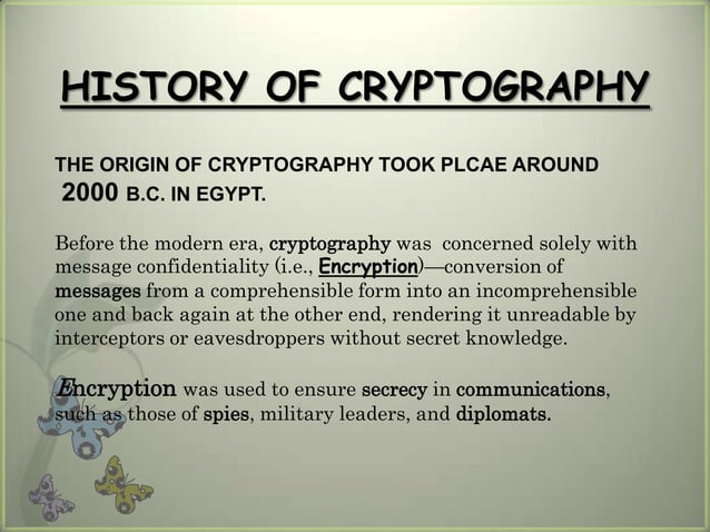 cryptography | PPTX | Information and Network Security | Computing