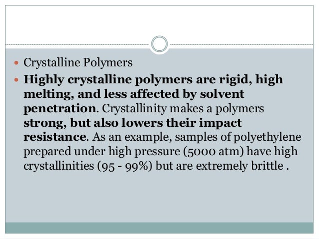 Presentation on crystallinity in polymers