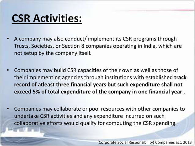 Presentation on CSR With new Approved Rules | PPTX