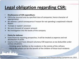 Presentation on CSR With new Approved Rules | PPTX