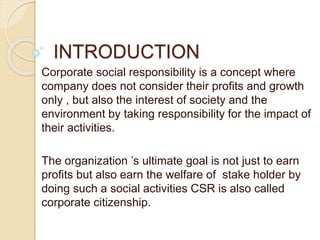 Presentation on csr | PPT