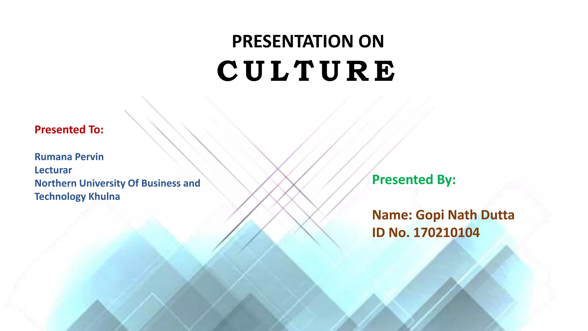 Presentation on Culture | PPTX | Religion & Spirituality