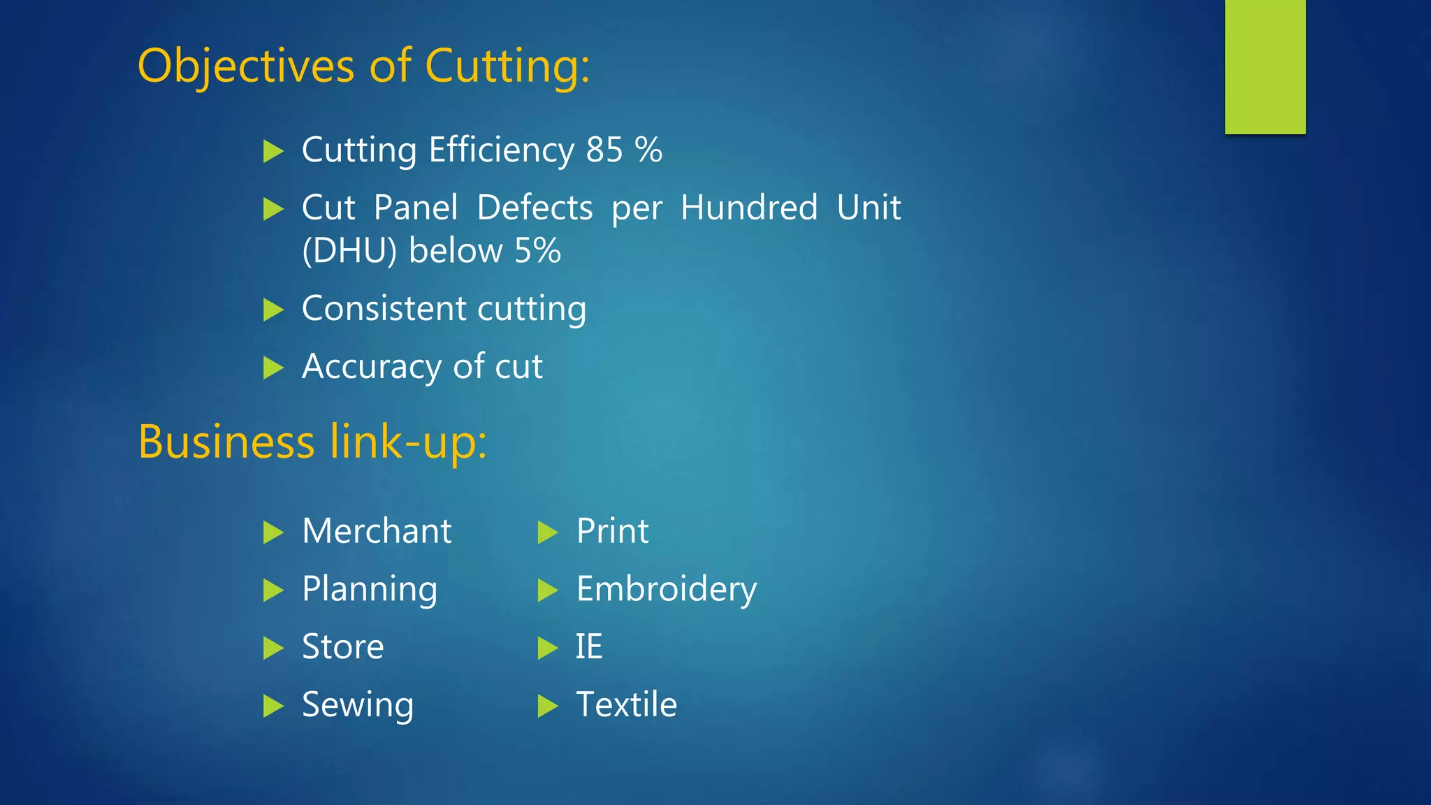 Presentation on cutting section | PPTX