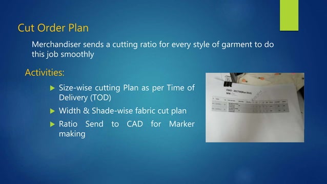 Presentation on cutting section | PPTX | Needlework | Arts and Crafts