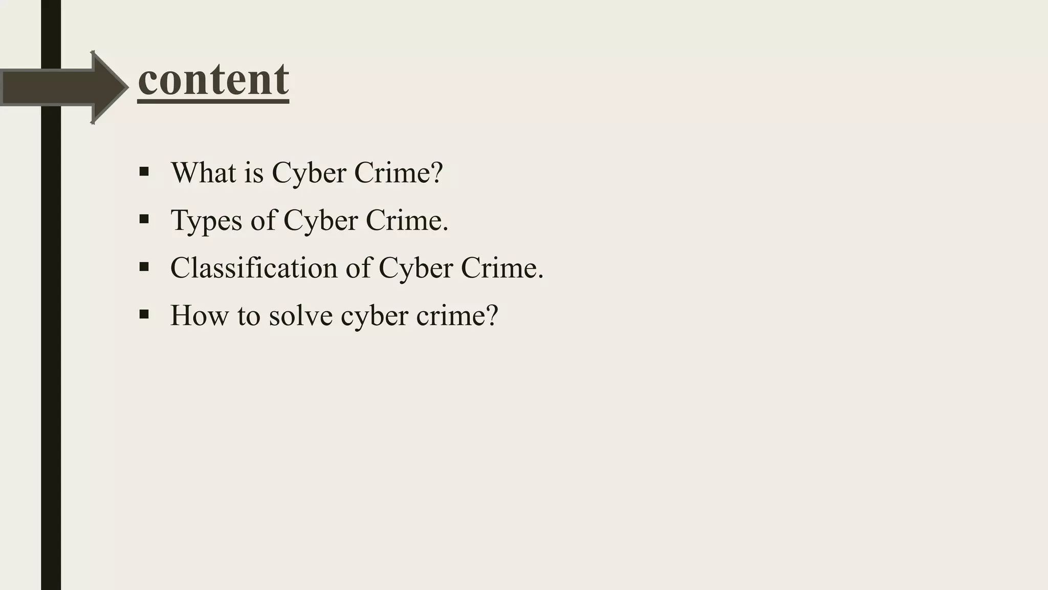 Presentation on cyber crime | PPTX
