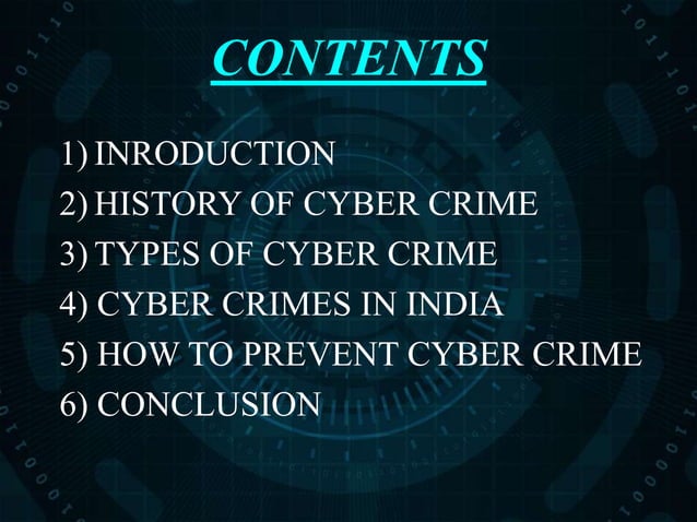Presentation on cyber crime | PPT