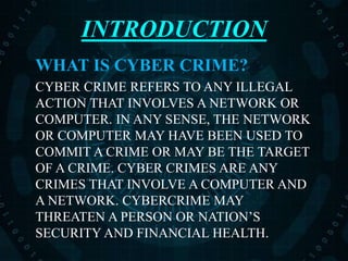 Presentation on cyber crime | PPT
