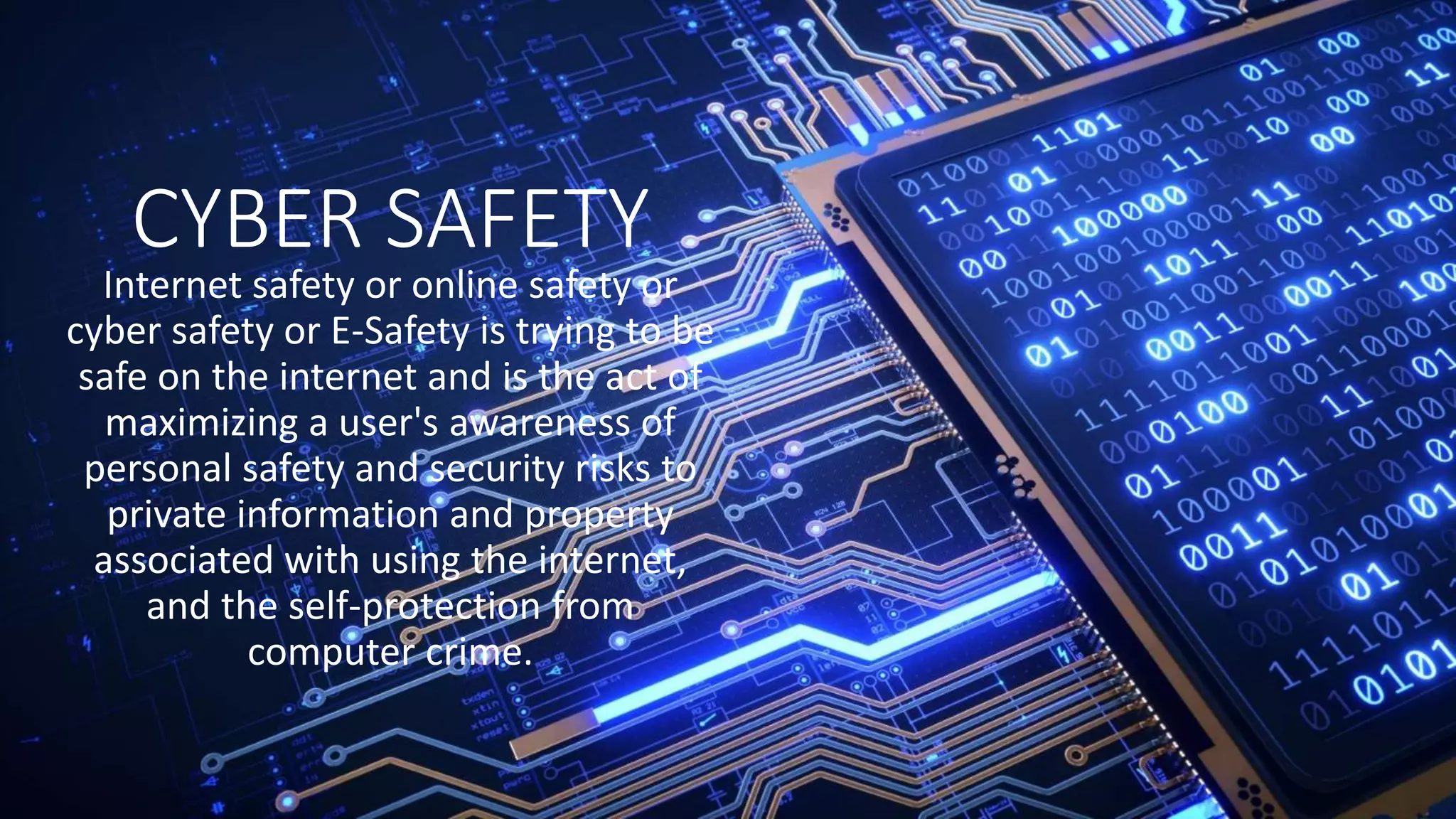 Presentation on cyber safety | PPTX