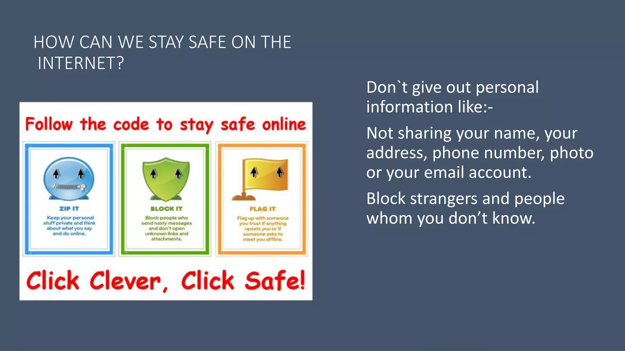 Presentation on cyber safety | PPTX