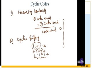 Presentation on cyclic codes | PPTX