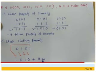 Presentation on cyclic codes | PPTX