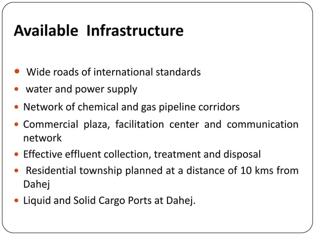 Presentation On Dahej Sez Ppt
