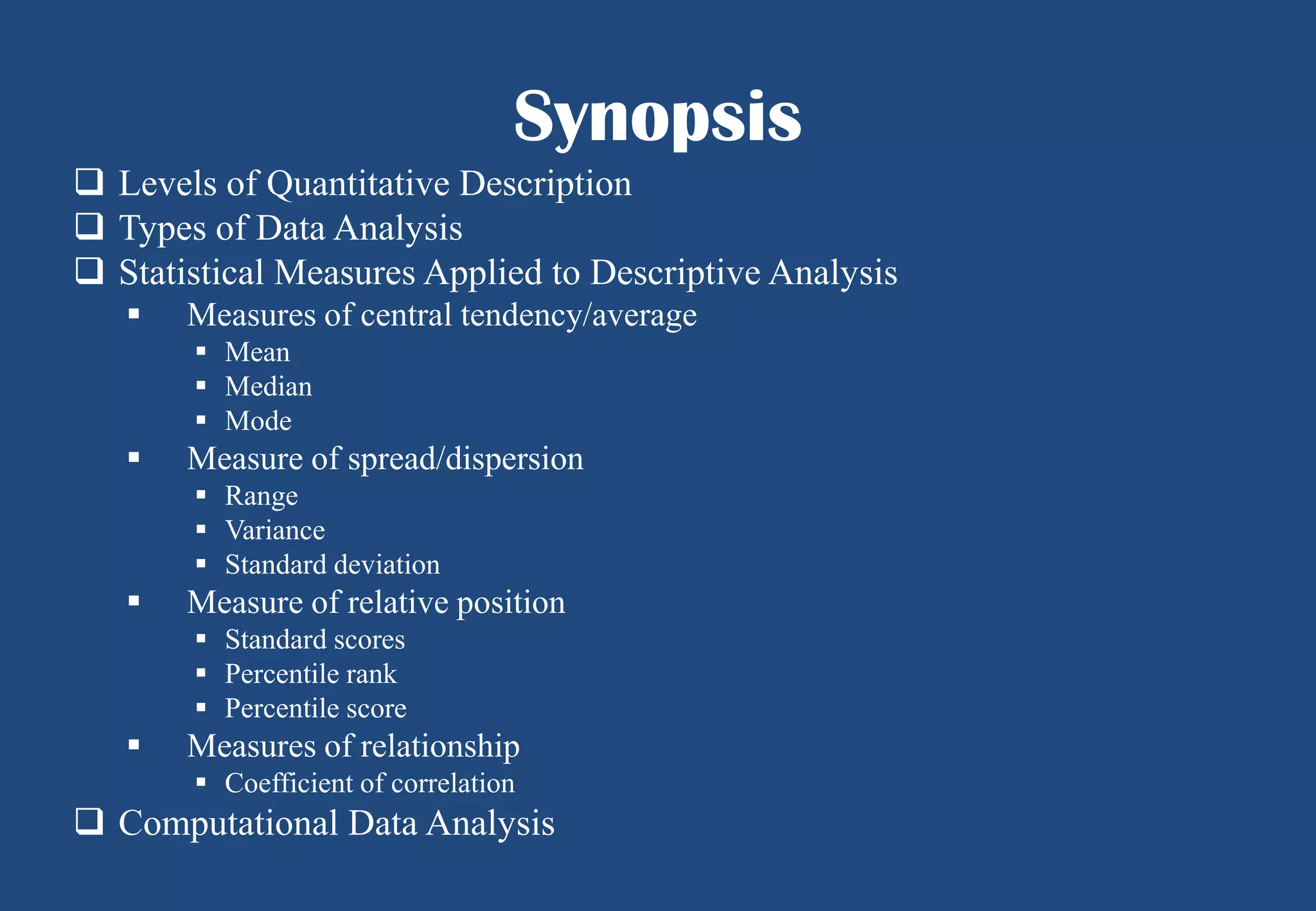 Data Analysis: Descriptive Statistics | PPTX