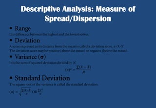 Data Analysis: Descriptive Statistics | PPTX