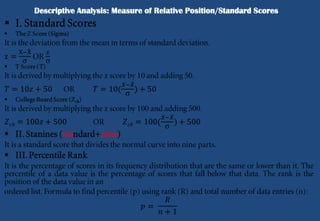 Data Analysis: Descriptive Statistics | PPTX