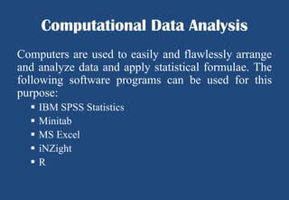 Data Analysis: Descriptive Statistics | PPTX