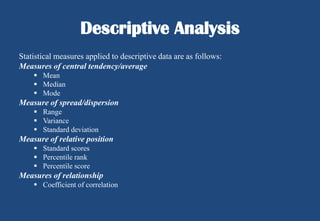 Data Analysis: Descriptive Statistics | PPTX