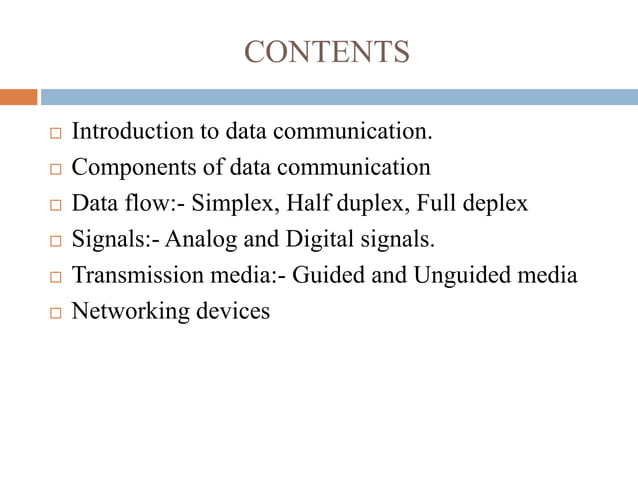 Presentation on data communication | PPTX | Computer Networking | Computing