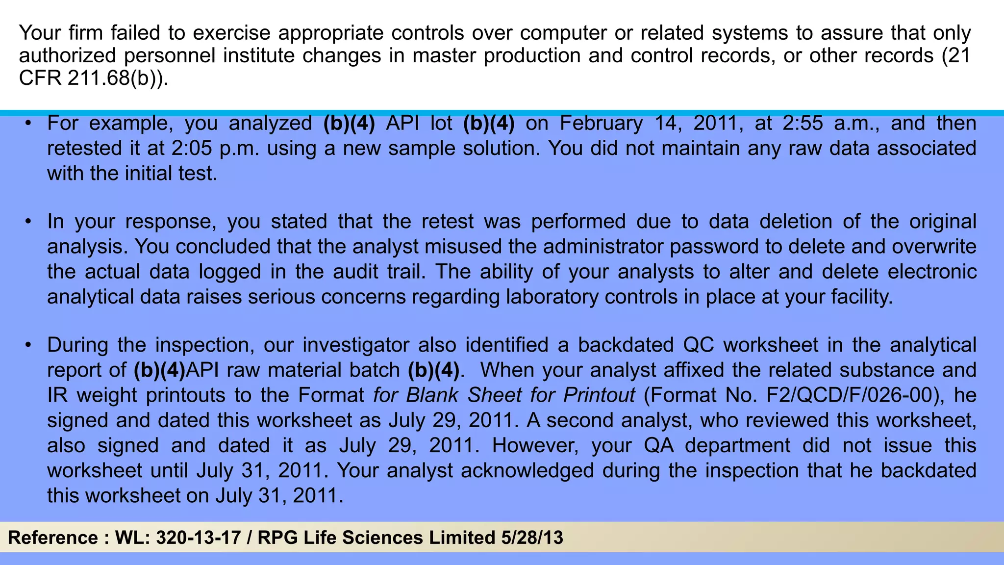 Presentation on data integrity in Pharmaceutical Industry | PDF