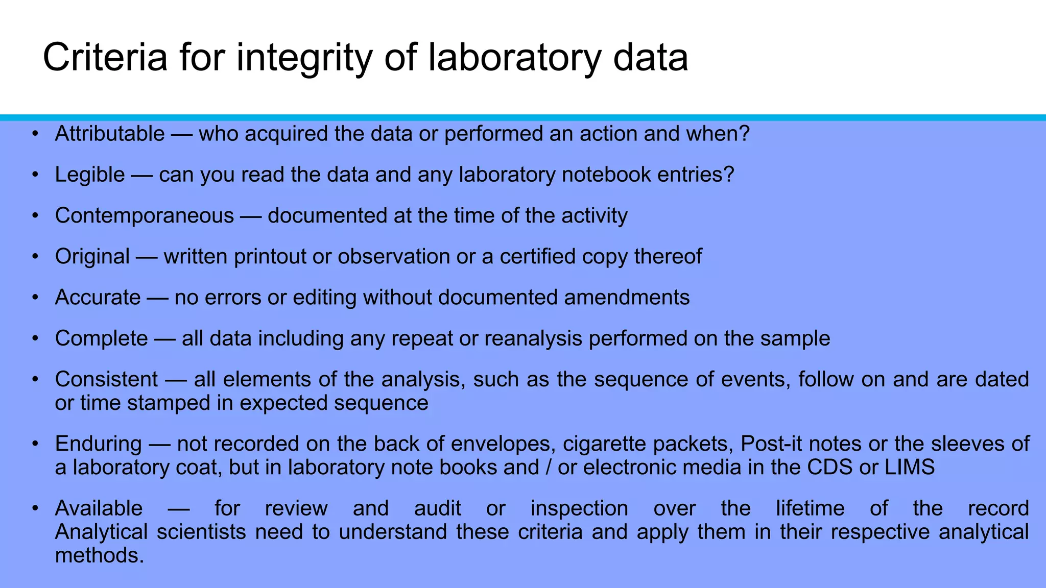Presentation on data integrity in Pharmaceutical Industry | PDF