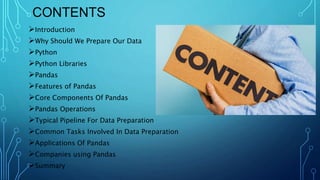 Presentation on data preparation with pandas | PPTX