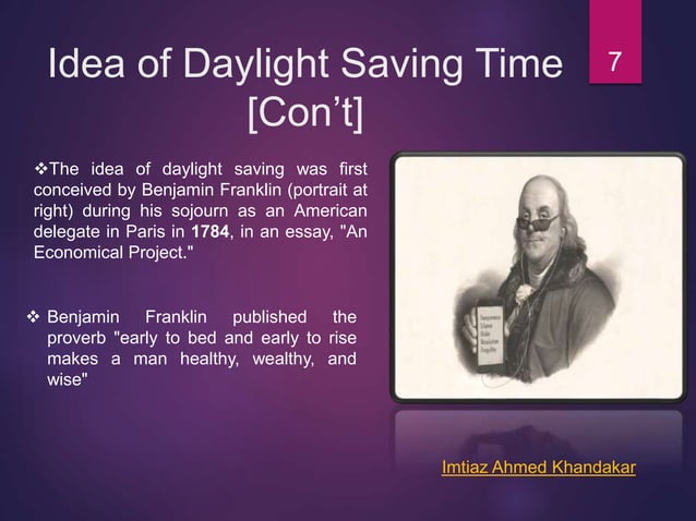 Presentation on daylight saving time | PPTX | National & Civic Holidays ...