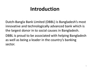 Presentation on dbbl csr activaty | PPTX