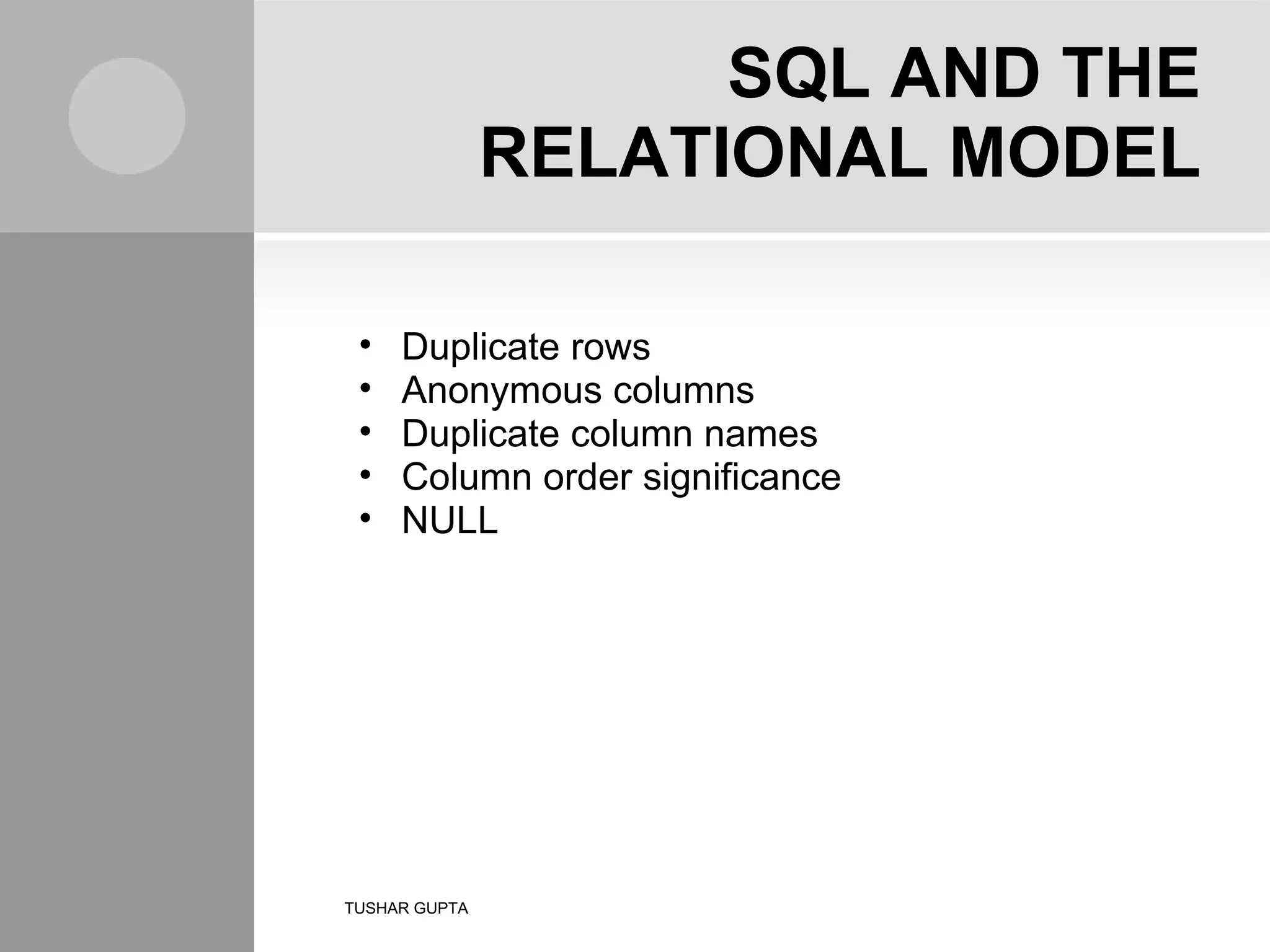 Presentation On Dbmsrelational Calculus Ppt Databases Computer 6184
