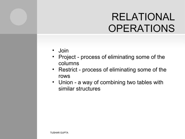 Presentation On Dbmsrelational Calculus Ppt Databases Computer Software And Applications