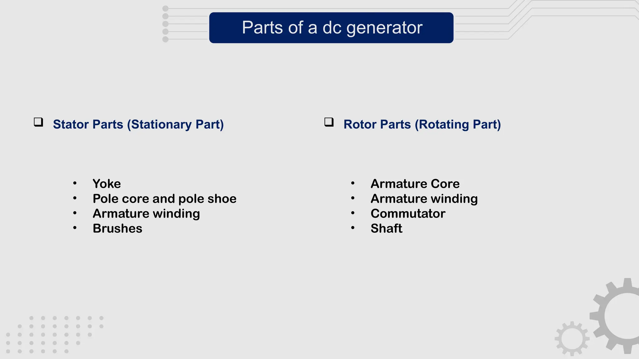 Introduction of DC Generator || presentation slide | PPTX
