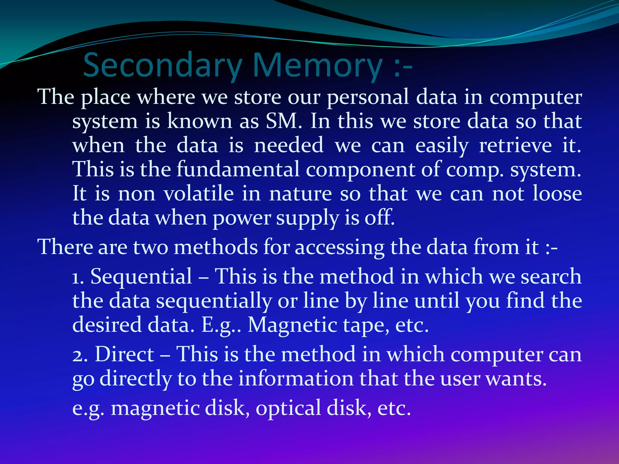 Computer Memory | PPTX