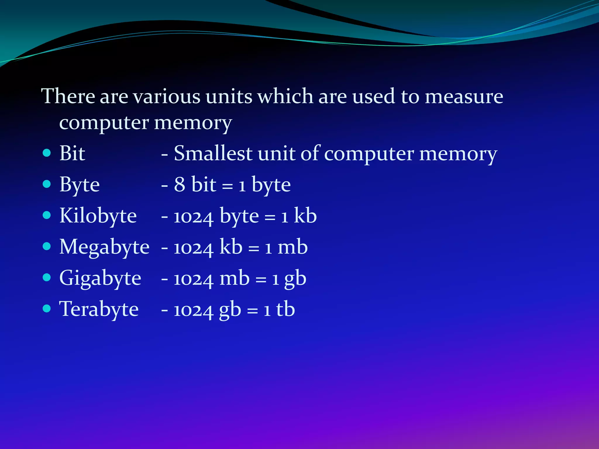 Computer Memory | PPTX