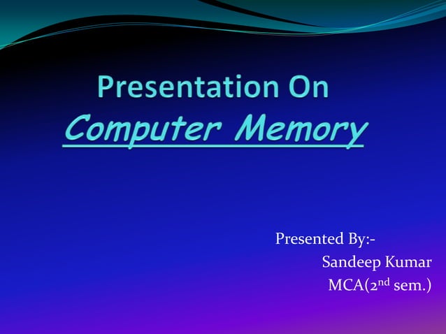Computer Memory | PPTX | Operating Systems | Computer Software and ...