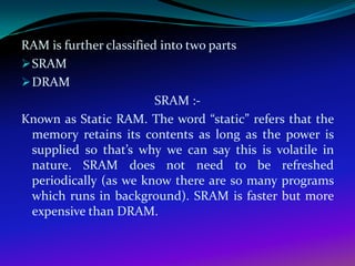 Computer Memory | PPTX