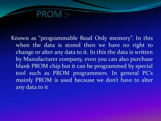 Computer Memory | PPTX