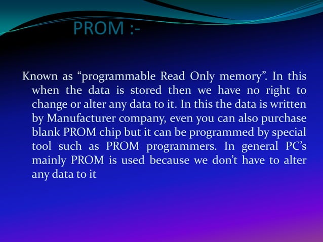 Computer Memory | PPTX | Operating Systems | Computer Software and ...
