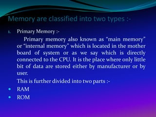 Computer memory | PPT