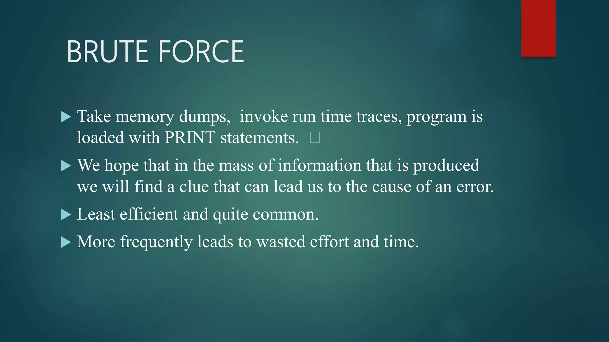Presentation On Debugging Pptx Programming Languages Computing
