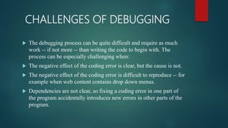 Presentation on debugging | PPTX