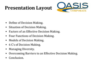 Presentation on Decision Making | PPT