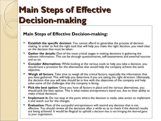 Presentation on decision making | PPT
