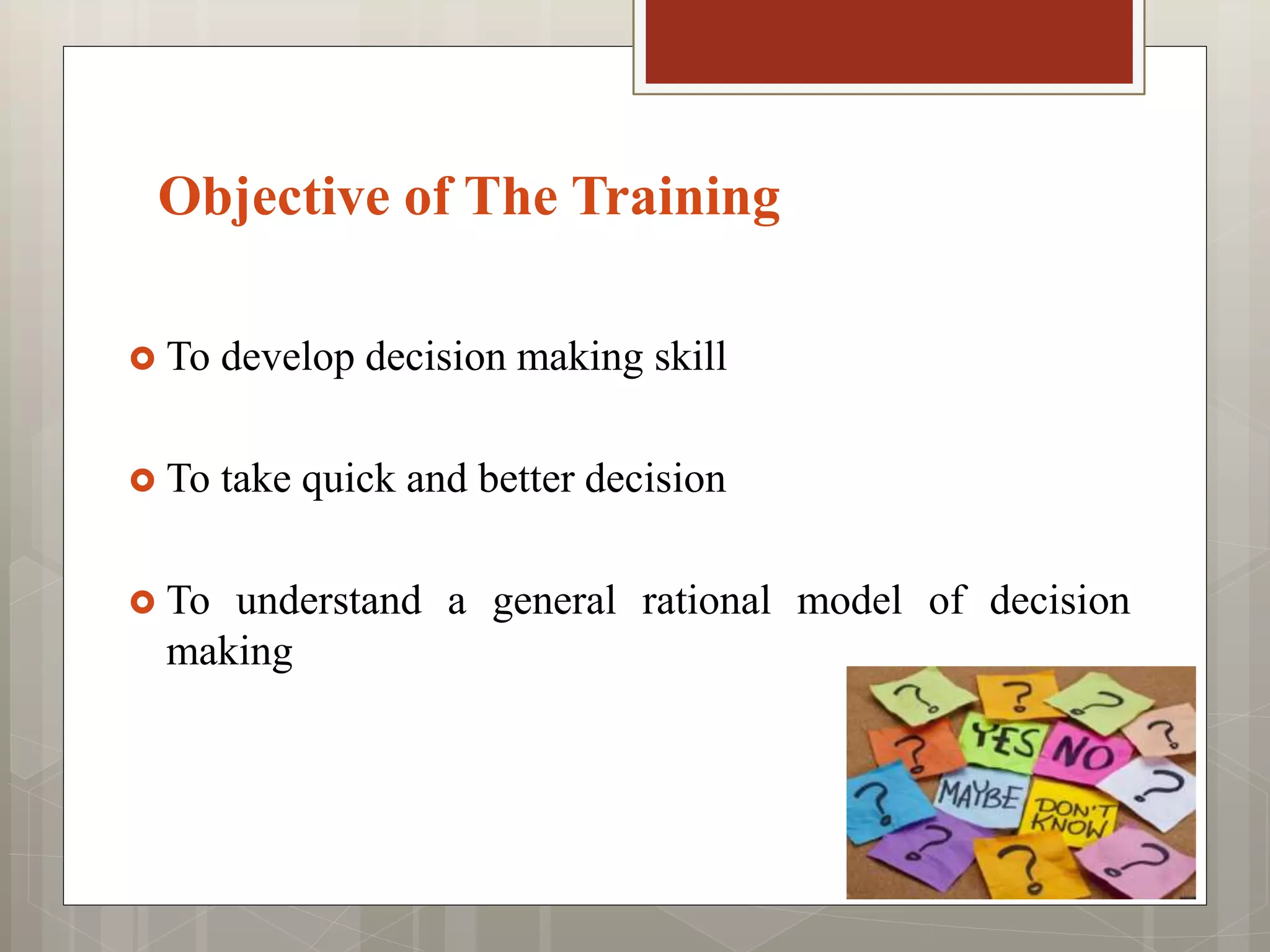 Presentation on decision making | PPTX