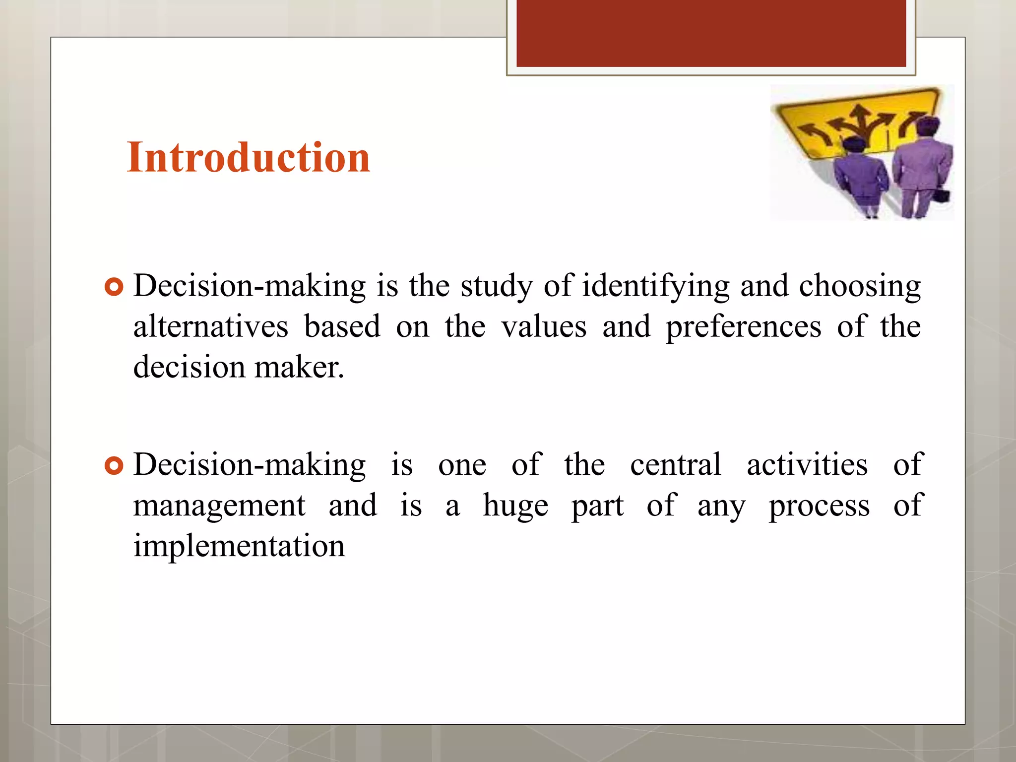 Presentation on decision making | PPTX