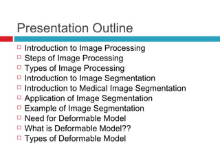 Presentation on deformable model for medical image segmentation | PPT | Photo Editing Software ...