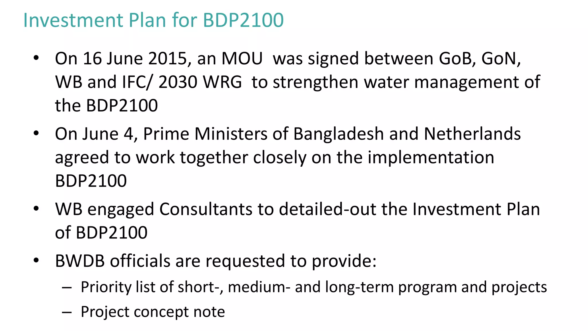 Presentation on delta plan 2100 | PDF