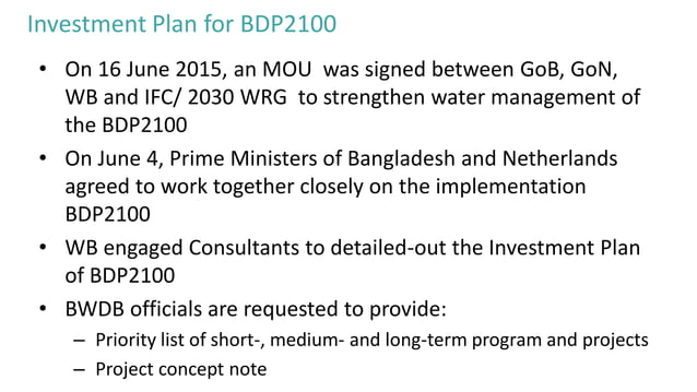 Presentation on delta plan 2100 | PDF