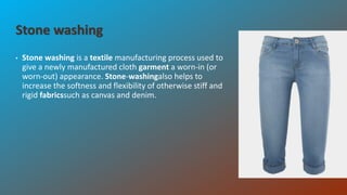 Presentation on Enzymes, Denim Stone Washing and Bio Polishing | PDF