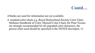 Presentation on Descriptors for Wheat. | PPTX