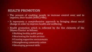 Presentation on design health system to promote health promotion | PPT