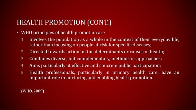 Presentation on design health system to promote health promotion | PPT